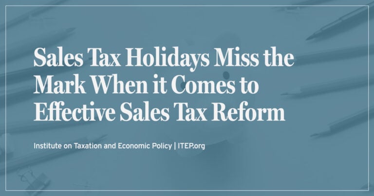 Sales Tax Holidays Miss the Mark When it Comes to Effective Sales Tax ...