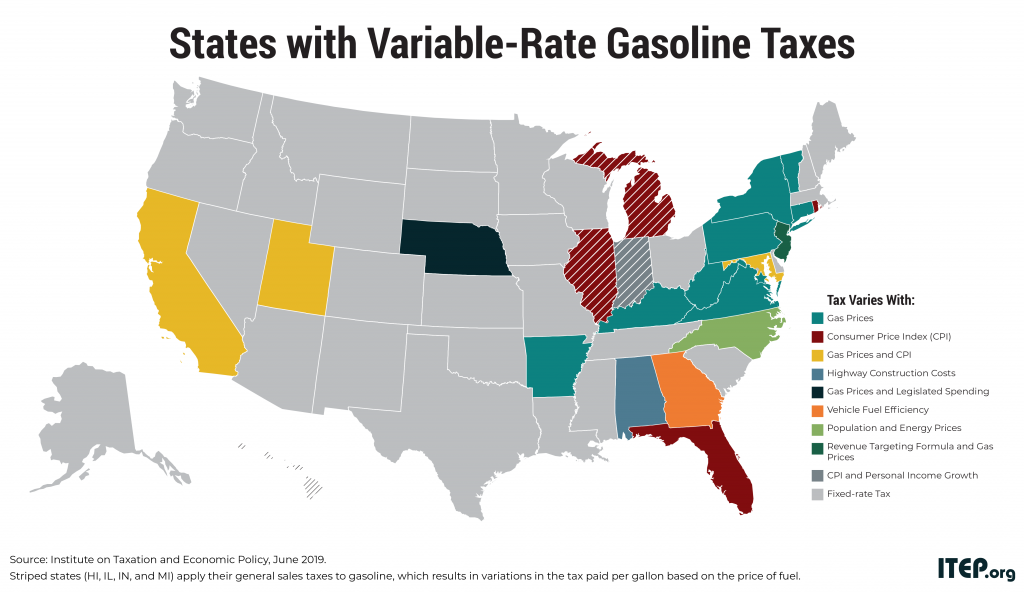 Most Americans Live in States with Variable-Rate Gas Taxes – ITEP